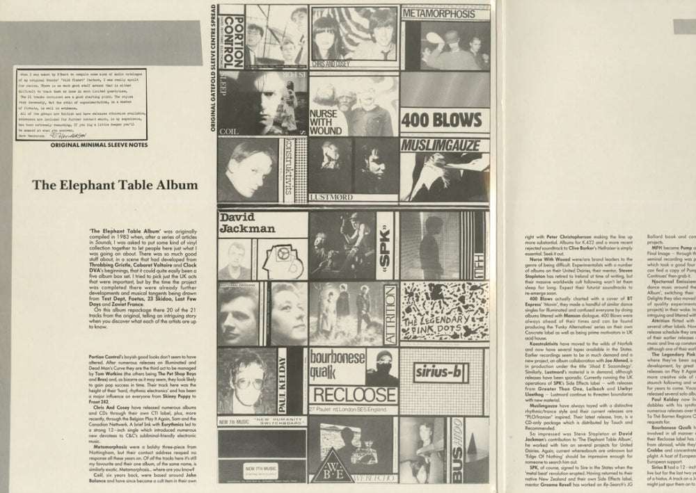 Various – The Elephant Table Album (A Compilation Of Difficult Music)